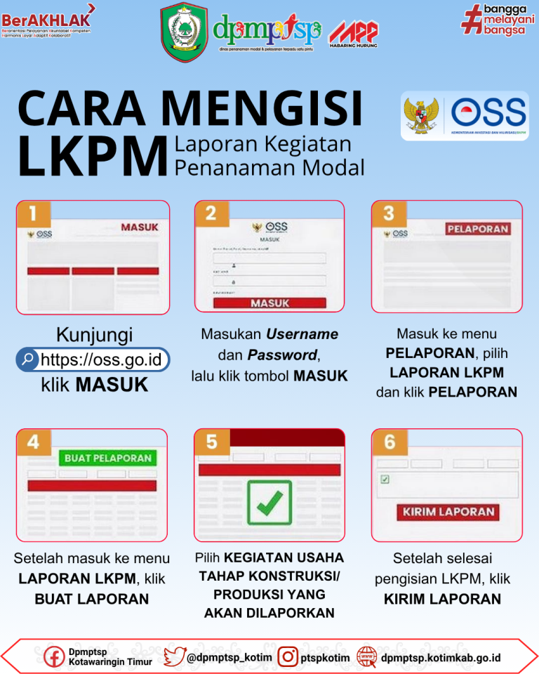 Cara Mengisi Laporan Kegiatan Penanaman Modal (LKPM) – DPMPTSP Kotawaringin Timur
